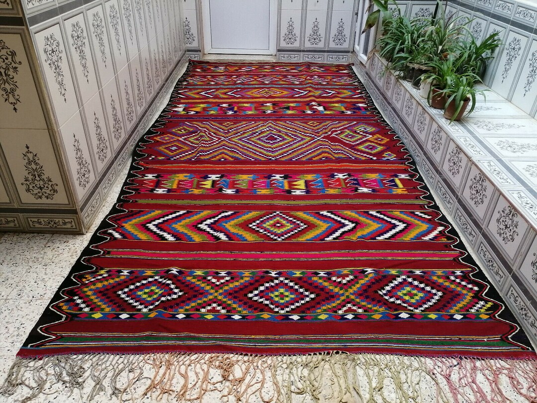 Handmade Wool Rug,algerian Bebrer Rug,bedroom Rug,large Vintage Rug ...