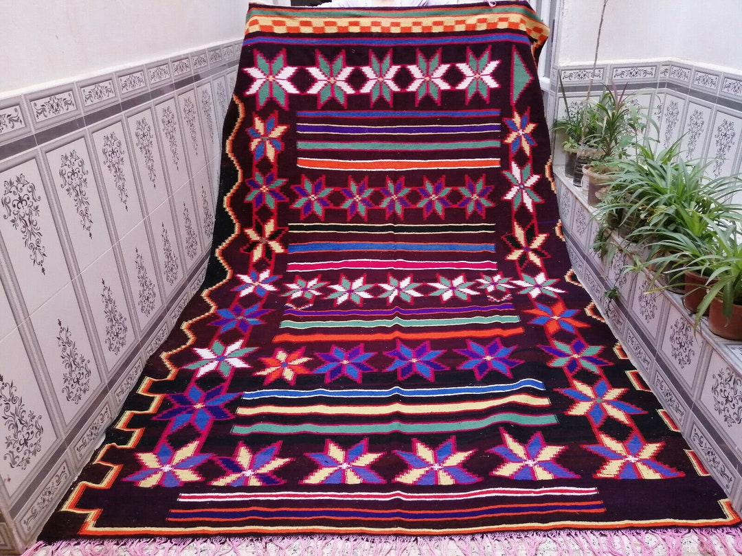 Algerian Berber Rug,kilim Wool Rug,vintage Tribal Rug,bedroom Rug ...