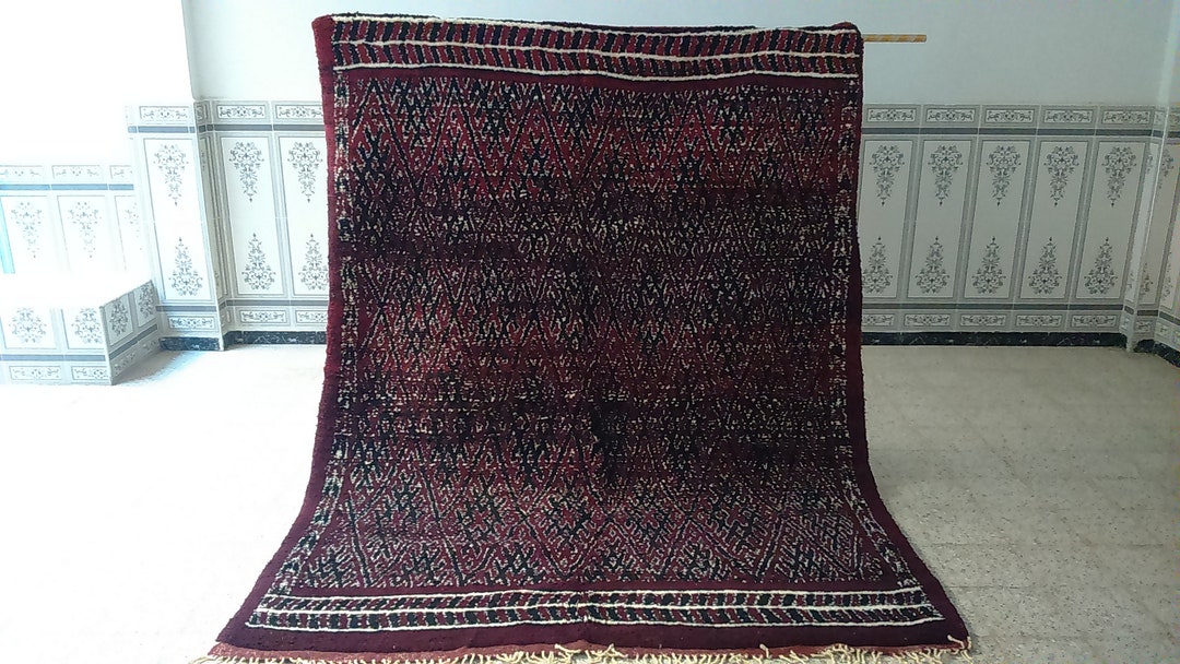 Vintage Moroccan Handmade Rug,wool Rug, Algerian Rug, Purple Rug ...