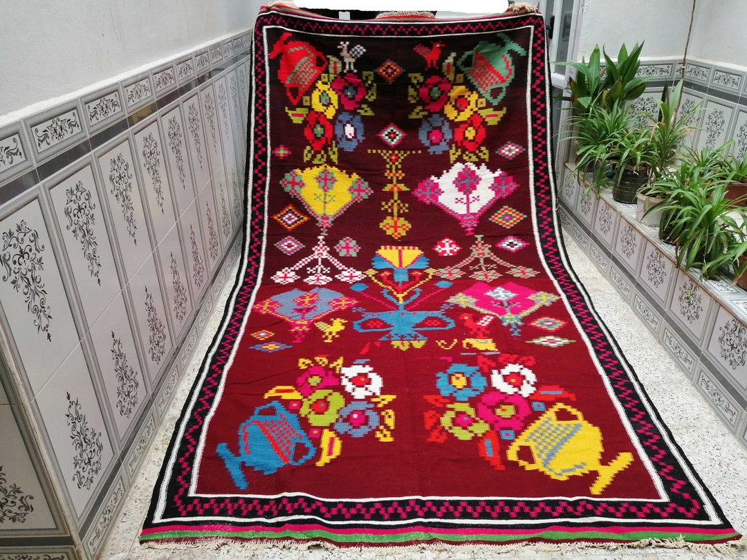 Algerian Rug, 6.1 11.1 Ft Handmade Rug-kids Rug ,living Room Rug-large ...