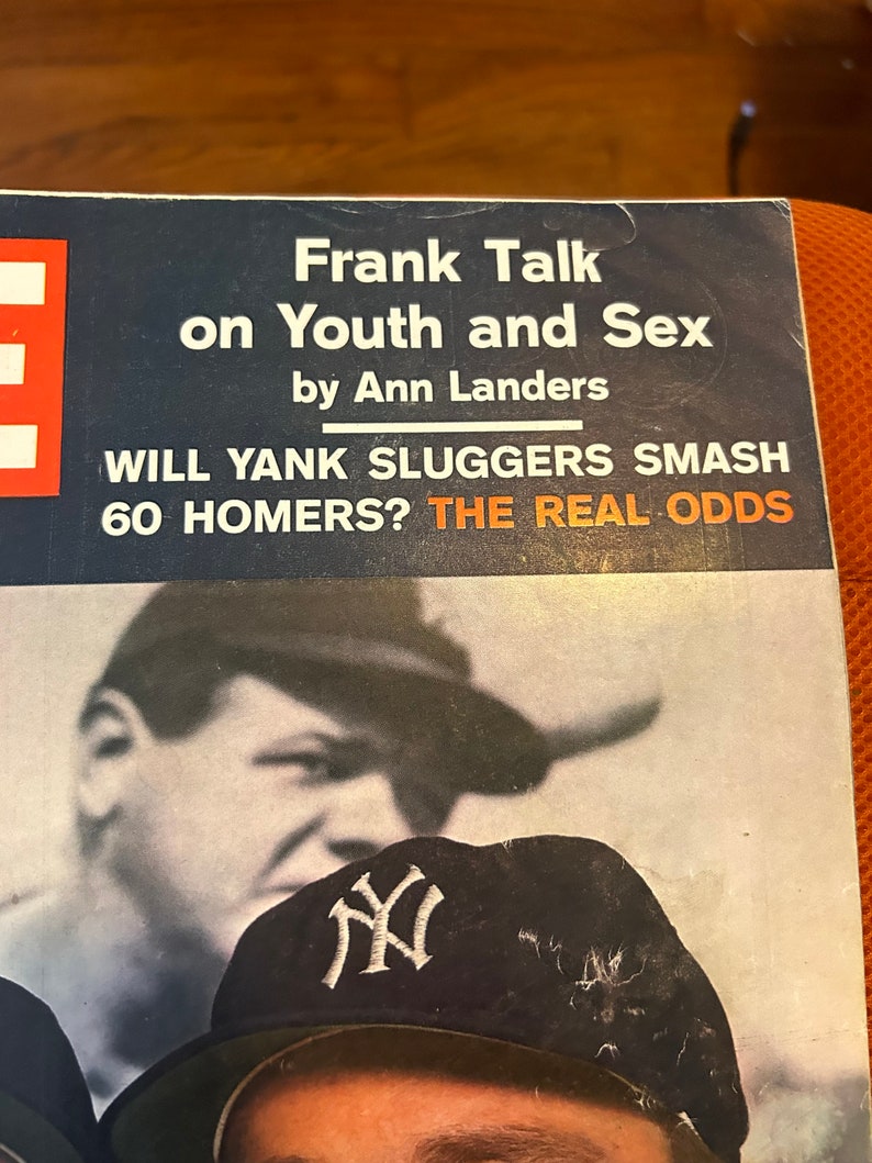 Vintage 1961 Life Magazine Baseball Mickey Mantle Roger Maris New York ...