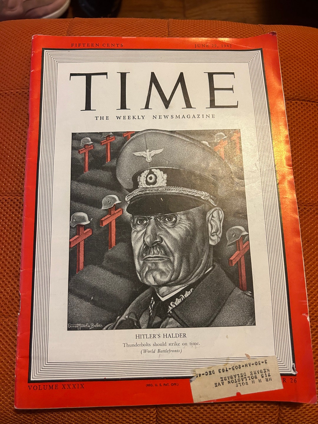 Vintage Time Magazine June 1942 WWII Hitler's FRANZ HALDER Problem ...