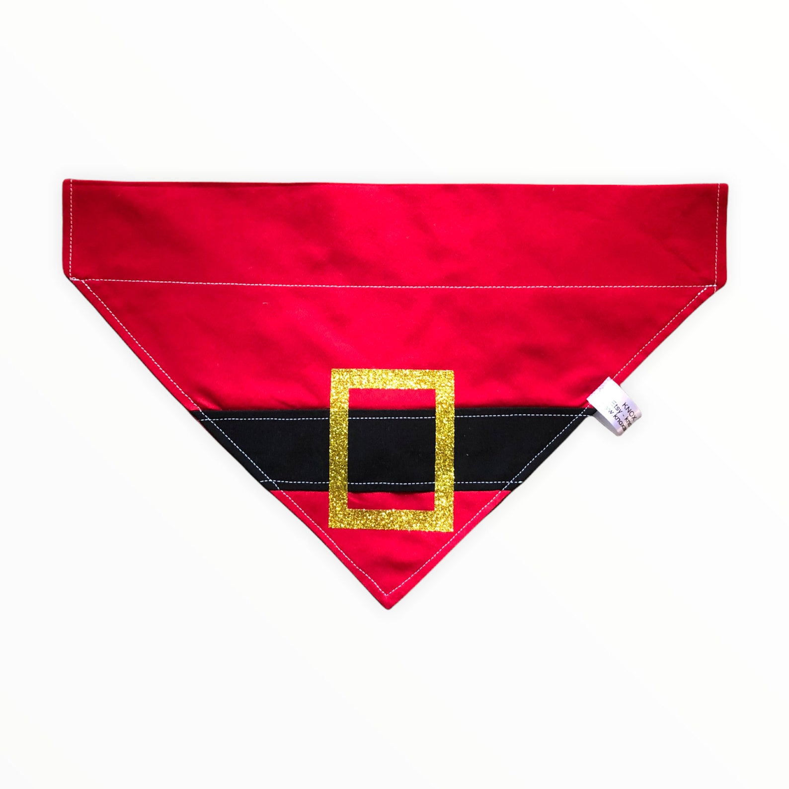 Christmas, Holiday, Dog Bandana, Santa Clause, Red and White, Pom Pom ...
