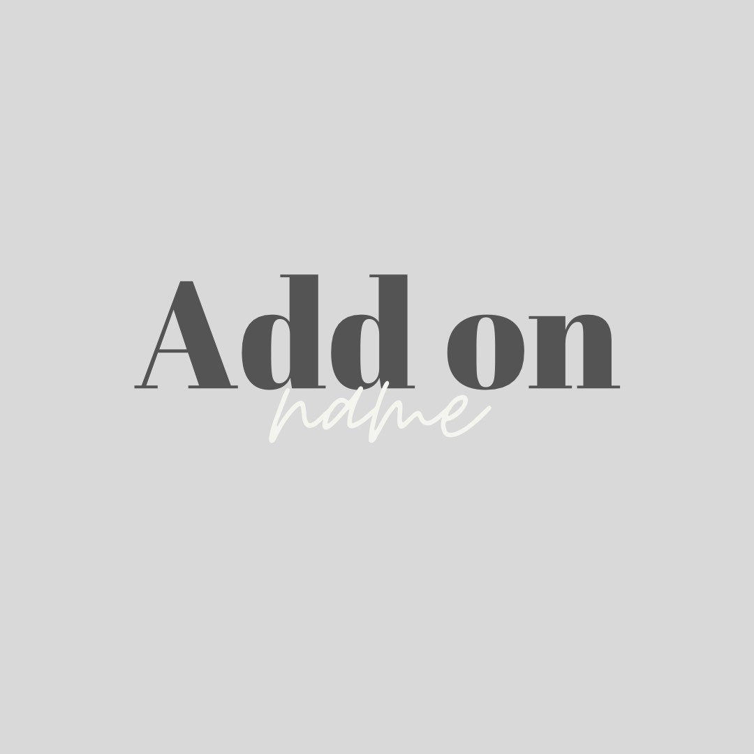 Vinyl Name - *ADD ON* (name Only) - Etsy