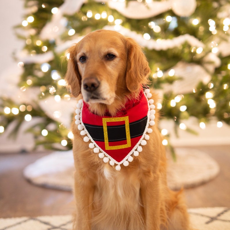 Santa Dog Bandana - Etsy