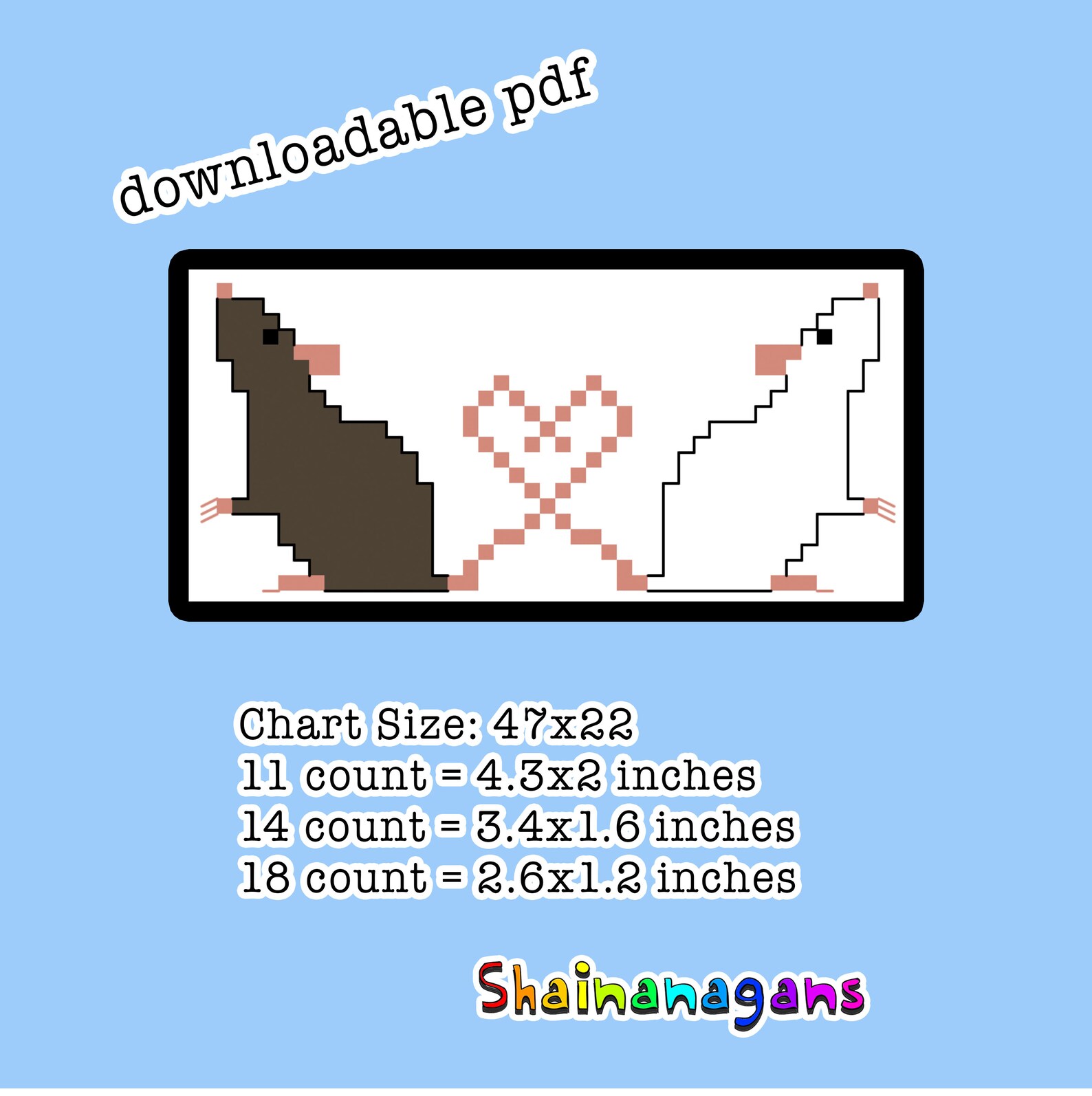 Mini Cross Stitch Pattern PDF Pattern Only Instant Download - Etsy