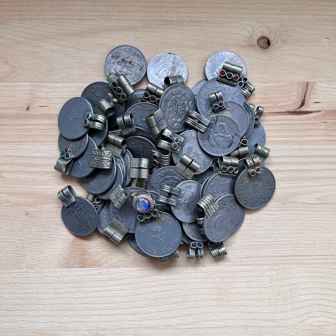 10 Extra Large Vintage Kuchi Coins, Jumbo Tribal Coins, DIY Coins ...
