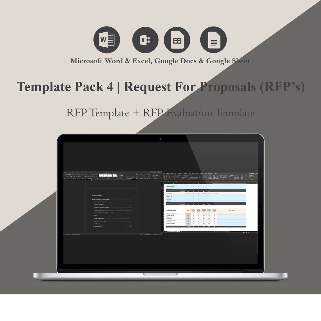 Templates Pack 4 RFP request for Proposals Templates - Etsy