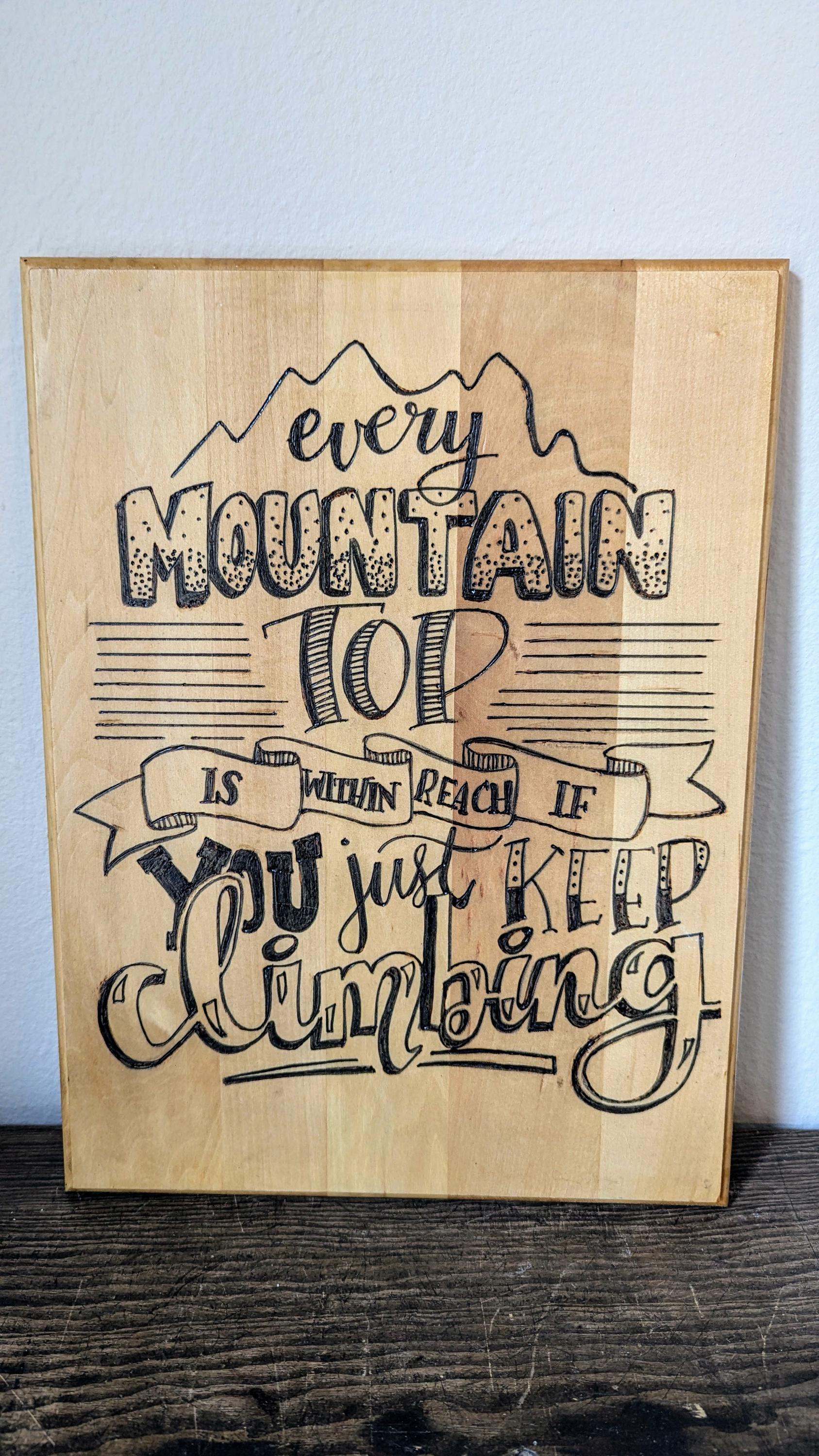 Motivational Quote, Wall Decor, Woodburn Art, Pyrography, Home Decor ...