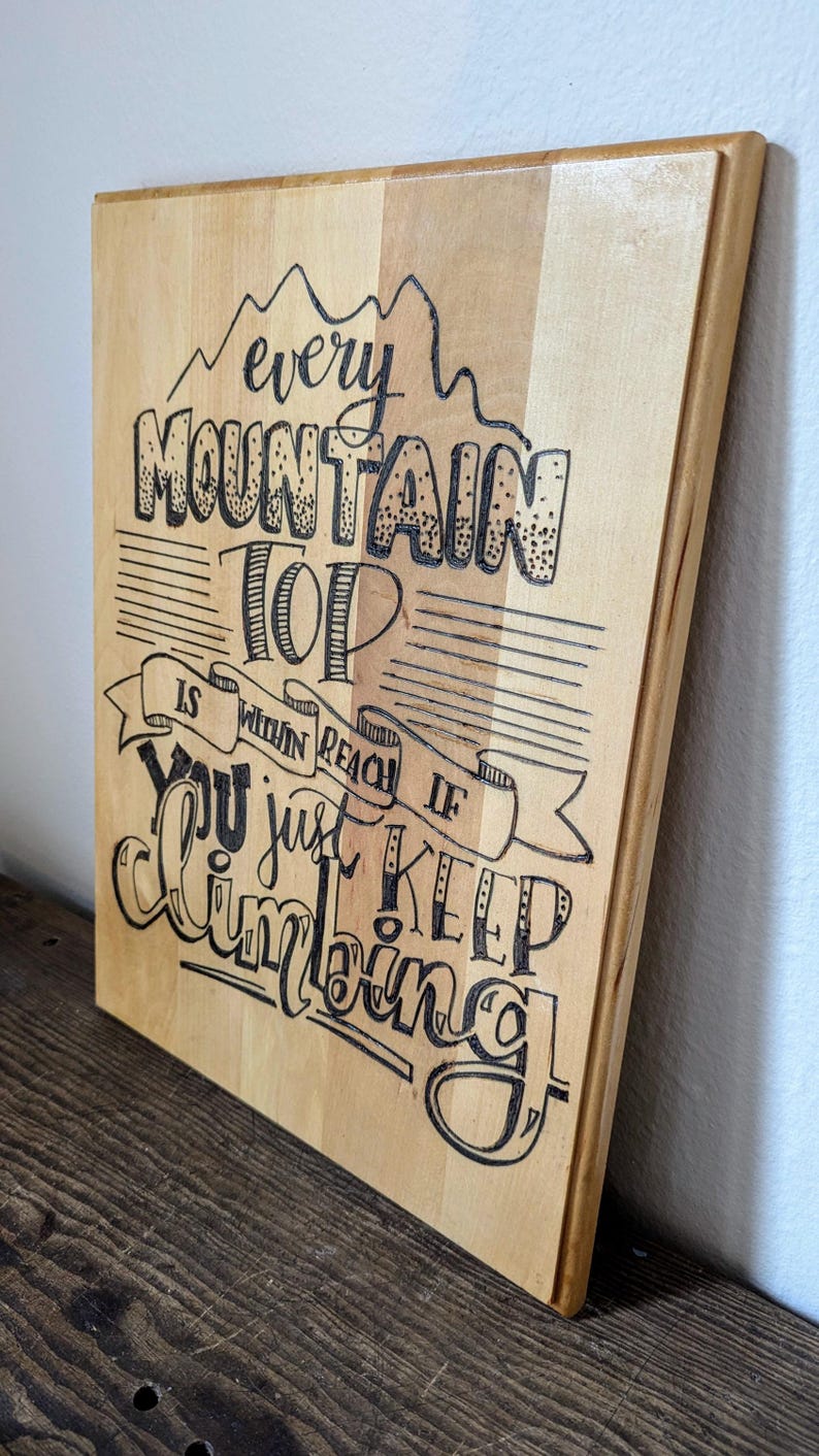 Motivational Quote, Wall Decor, Woodburn Art, Pyrography, Home Decor ...