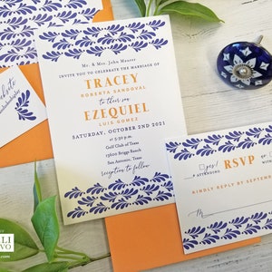 Talavera Spanish Tile Wedding Invitations, Printed Invites With ...