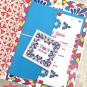 Talavera Spanish Tile Wedding Invitations, Printed Invites With ...