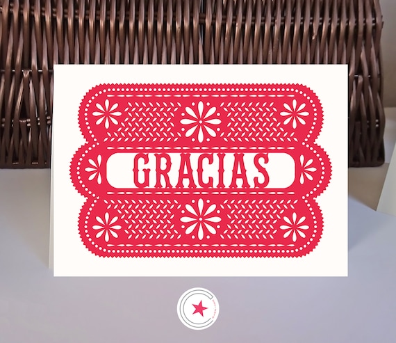 Papel Picado Gracias or Thank You Cards Envelopes Blank - Etsy