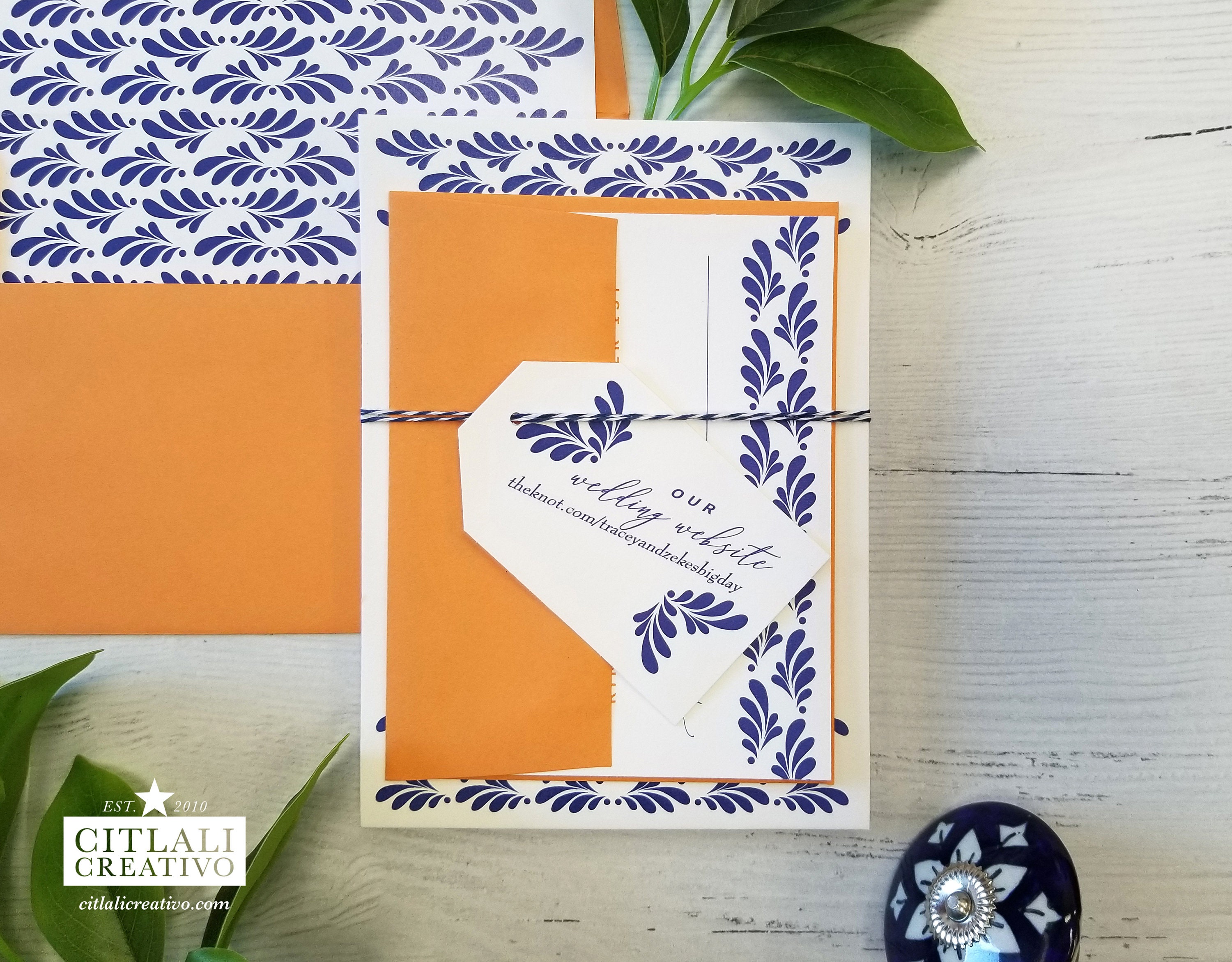 Talavera Spanish Tile Wedding Invitations, Printed Invites With ...