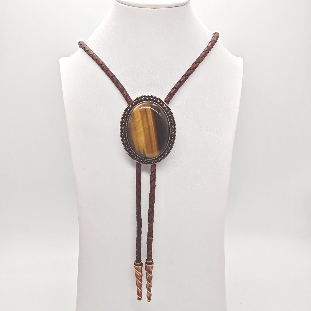Tiger's Eye Bolo Tie -ready to Ship Custom Handmade Gift - Etsy