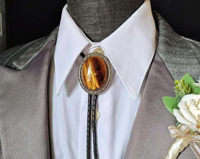 Golden Tigereye Bolo Tie - Etsy