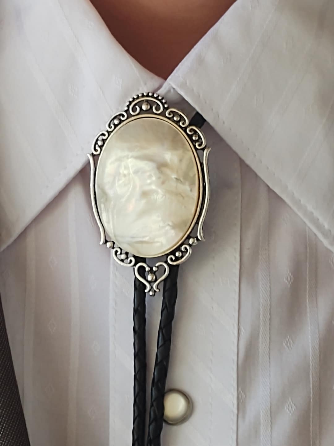Custom Pearl Bolo Ties - Mother of Pearl Bolo Tie - Wedding Bolo Tie ...