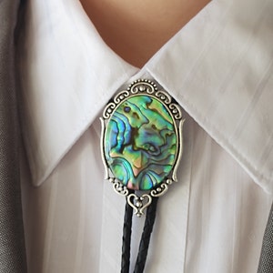 Abalone Bolo Tie - Wedding Bolo Tie - Custom Bolo Tie - Silver, Copper ...
