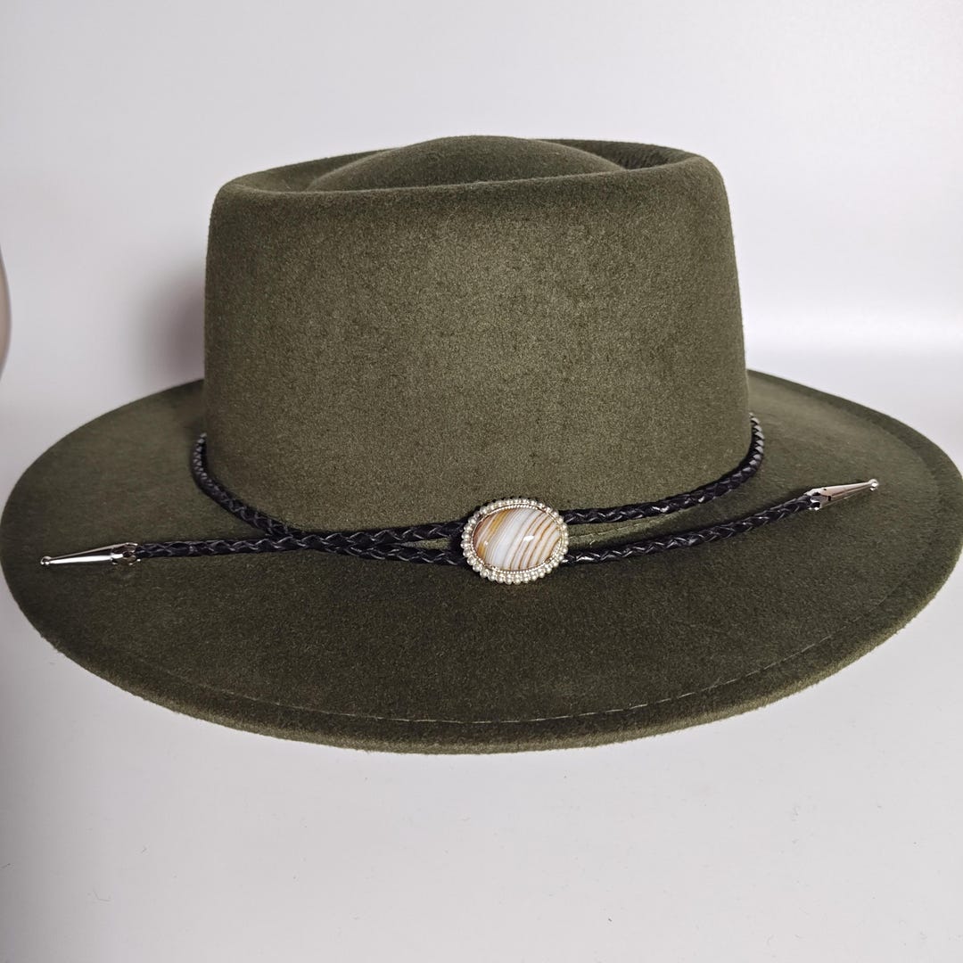 Cowboy Hat Band With Brazilian Agate - Western Hat Band - Cowgirl ...