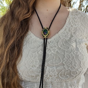 Custom Bolo Tie With Ruby Zoisite - Fancy Bolo Tie -men's Women's Bolo ...