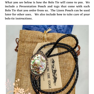 Abalone Bolo Tie - Wedding Bolo Tie - Custom Bolo Tie - Silver, Copper ...