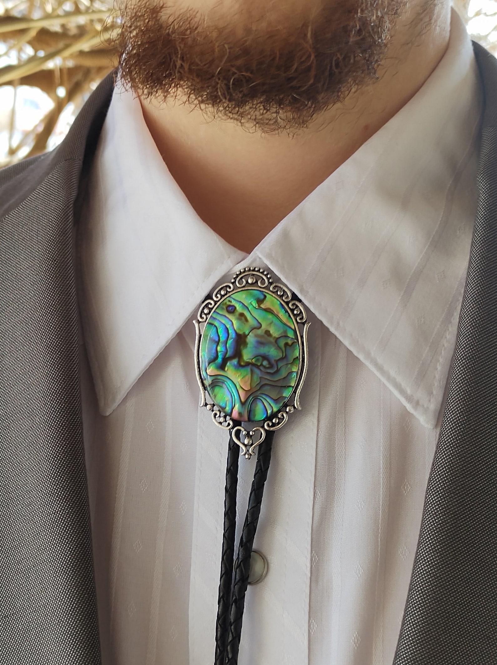 Abalone Bolo Tie - Wedding Bolo Tie - Custom Bolo Tie - Silver, Copper ...