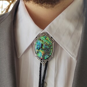 Abalone Bolo Tie - Wedding Bolo Tie - Custom Bolo Tie - Silver, Copper ...