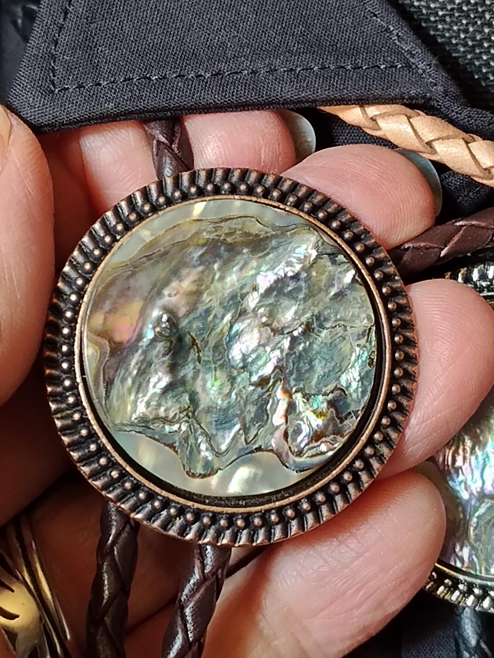 Custom Bolo Tie With Abalone -wedding Bolo Ties -silver, Gold or Copper ...