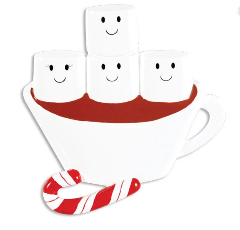 Hot Chocolate Family of 4 Ornament Personalized Christmas Gift - Etsy