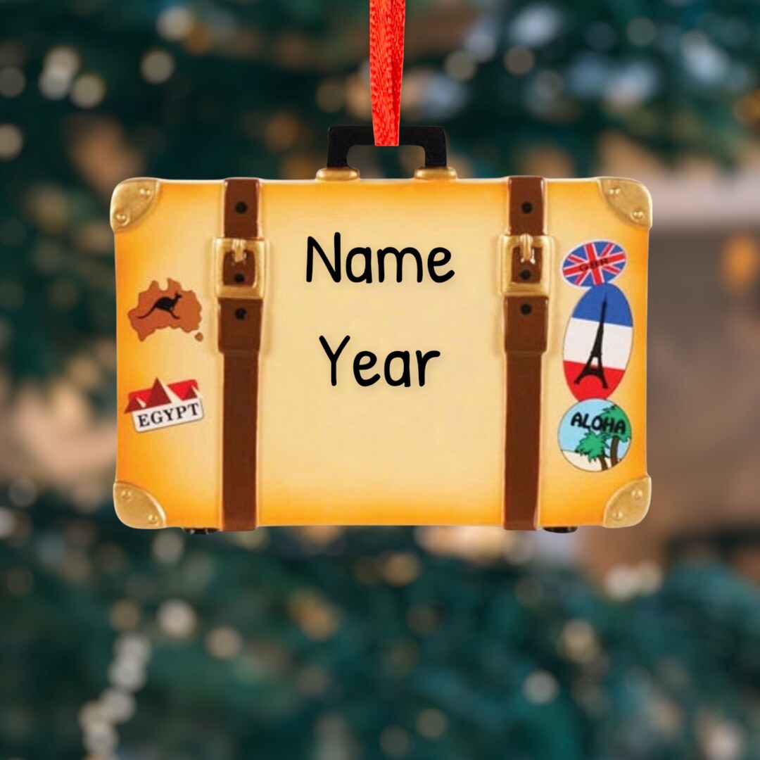 Travel Trunk Ornament Personalized Travel Lover Christmas Gift - Etsy