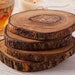 Personalized Live Edge Coasters, Engraved Coasters Live Edge, Custom ...
