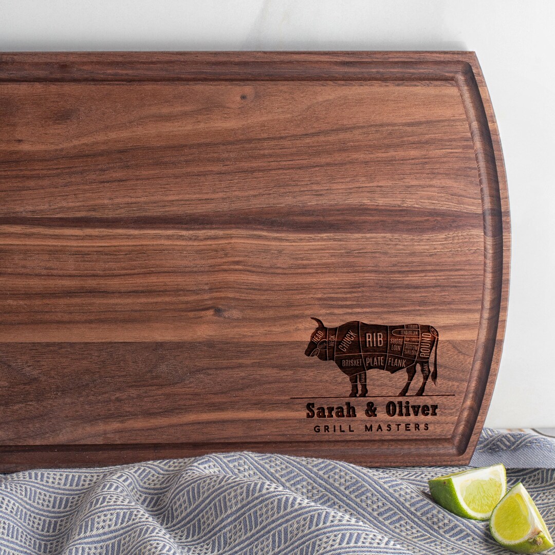Custom Chopping Board Wooden Cutting Board Engraved Gift for Dad Grill ...