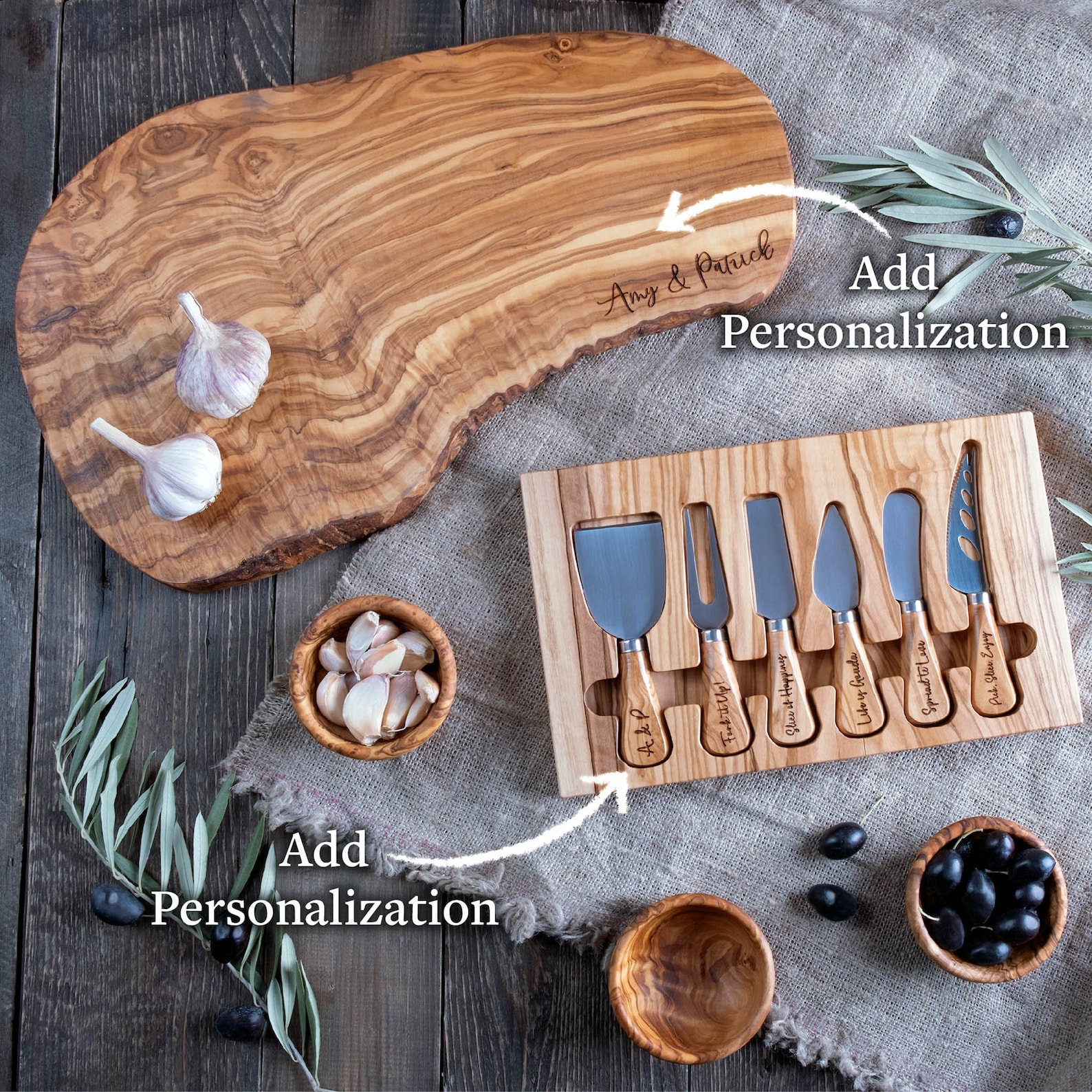 Live Edge Charcuterie Board Personalized Rustic Cheese Board Custom ...