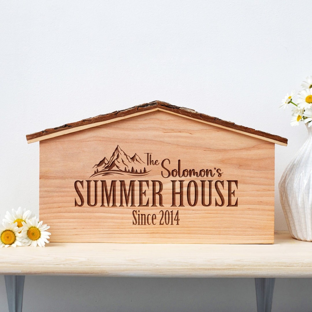 Personalized Summer House Sign, Cottage Sign, Rustic Home Sign, Welcome ...