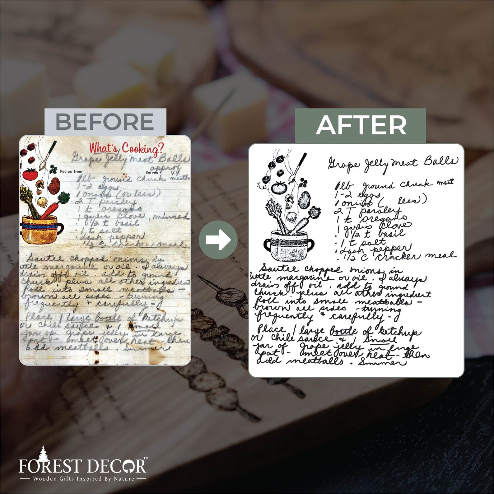 Handwritten Recipe Personalized Board Recipe Cutting Board - Etsy