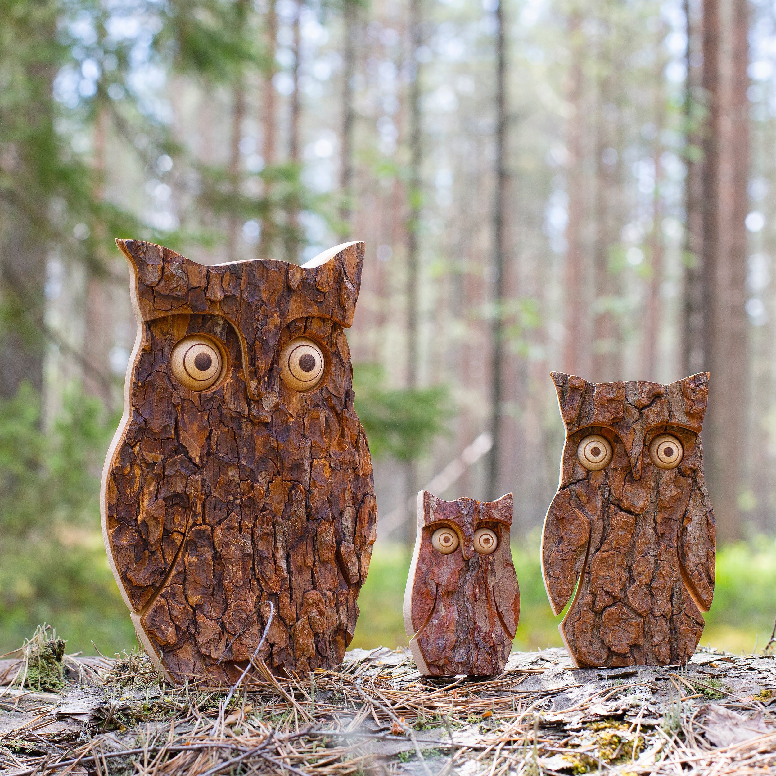 Wooden Owl Figurines Owl Decor Perfect Owl Gifts Wood Owl - Etsy