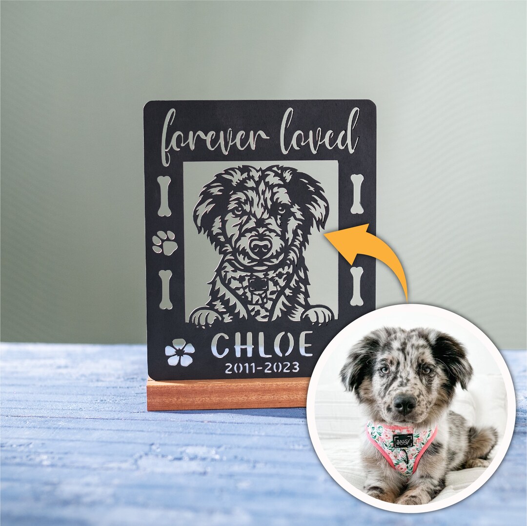 Dog Memorial Sign, Loss of Pet, Dog Memorial Gift, per Bereavement Gift ...