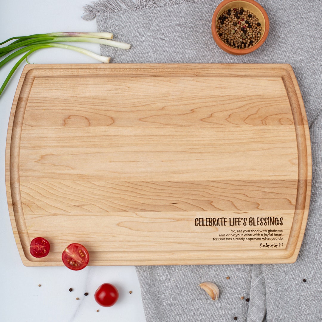 Personalized Christian Cutting Board Celebrate Life's Blessing ...