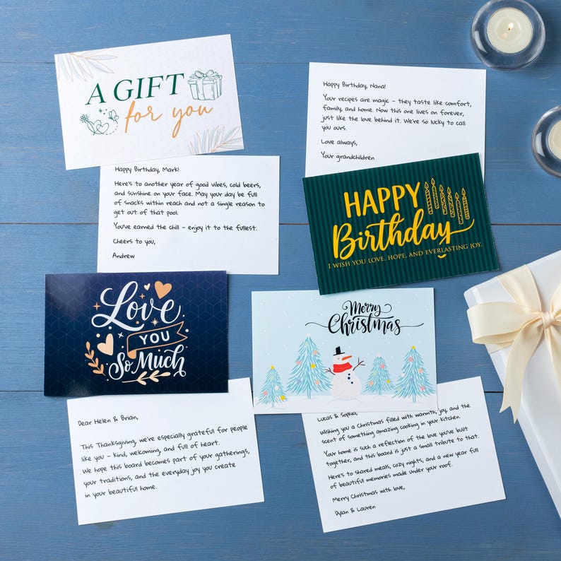 Personalized Gift Card Add-on – Custom Printed Note for Any Gift ...