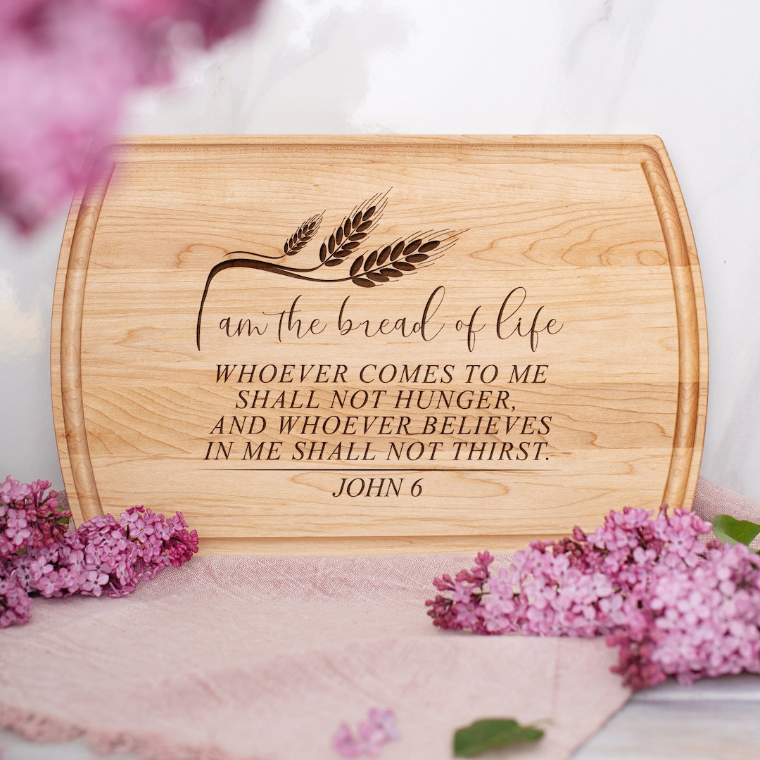 I Am the Bread of Life Personalized Cutting Board Christian Christmas ...