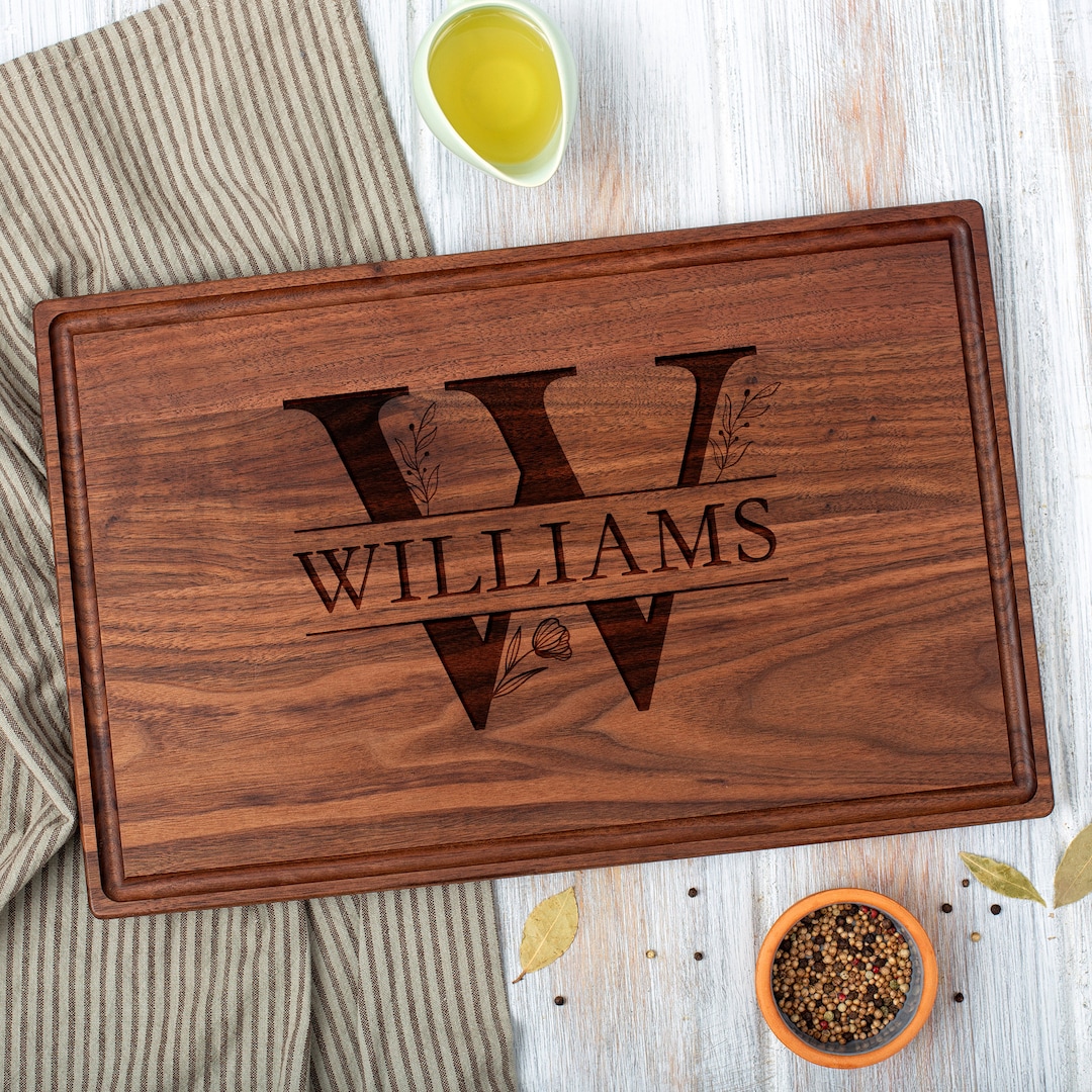 Monogram Cutting Board Personalized Charcuterie Board Monogrammed Gift ...