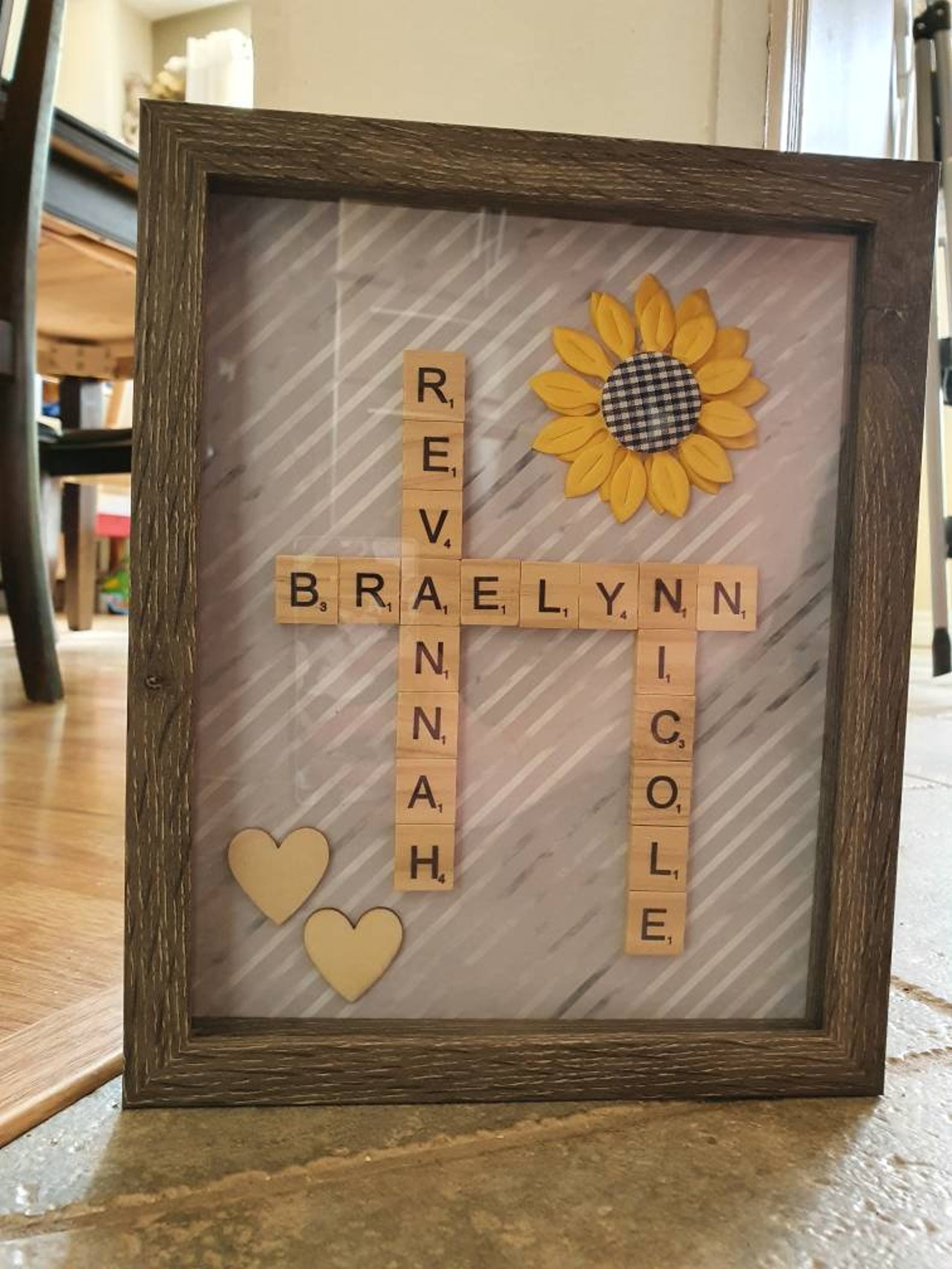 Personalized Scrabble Frame Scrabble Shadowbox Personalized - Etsy