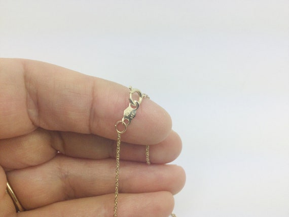 14k Yellow Gold Sonya Cursive Name Necklace Gem