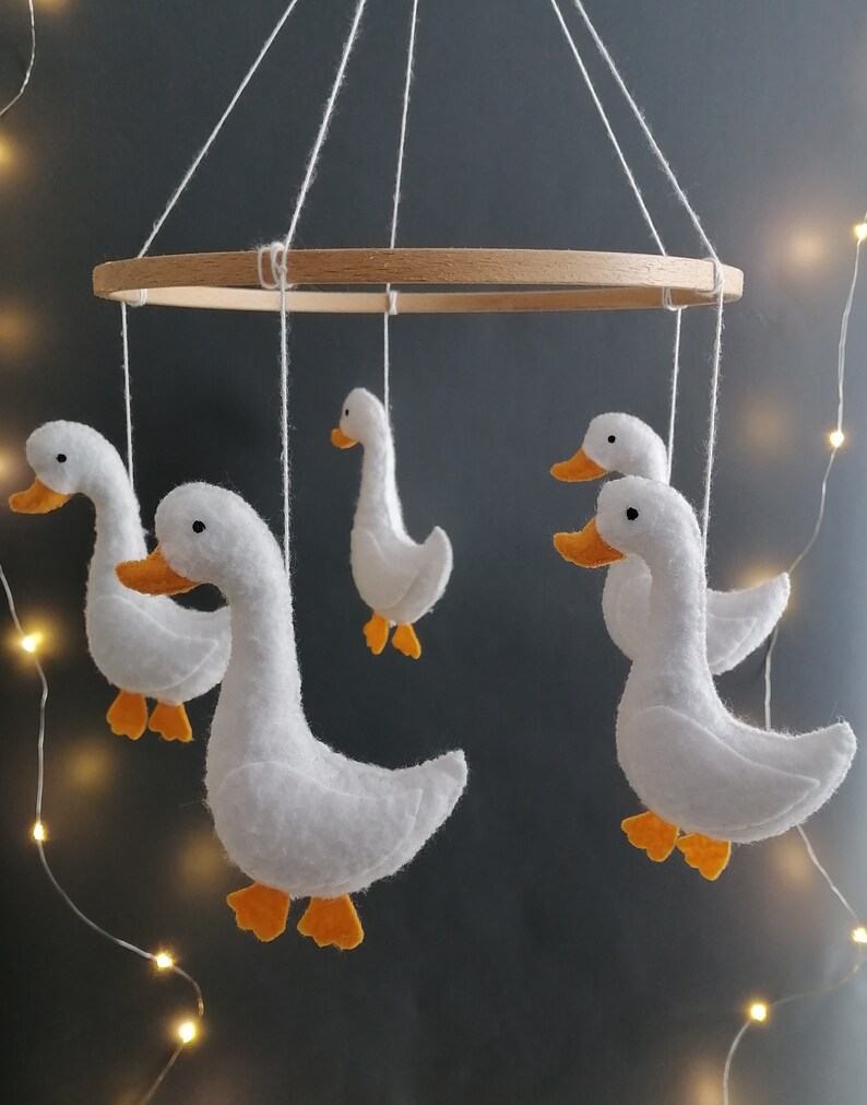 Goose Mobile for Crib,felt Geese Cot Mobile,duck Baby Mobile, Nursery ...