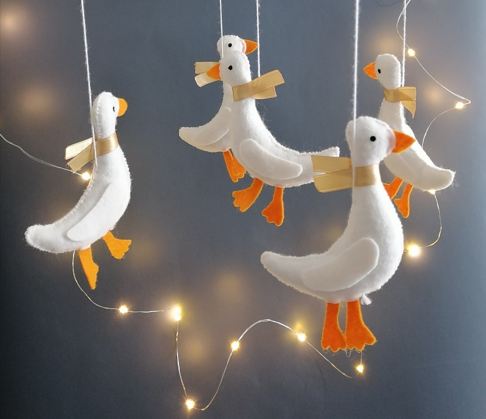 Geese Mobile for Crib,felt Goose Cot Mobile, Duck Baby Mobile, Nursery ...