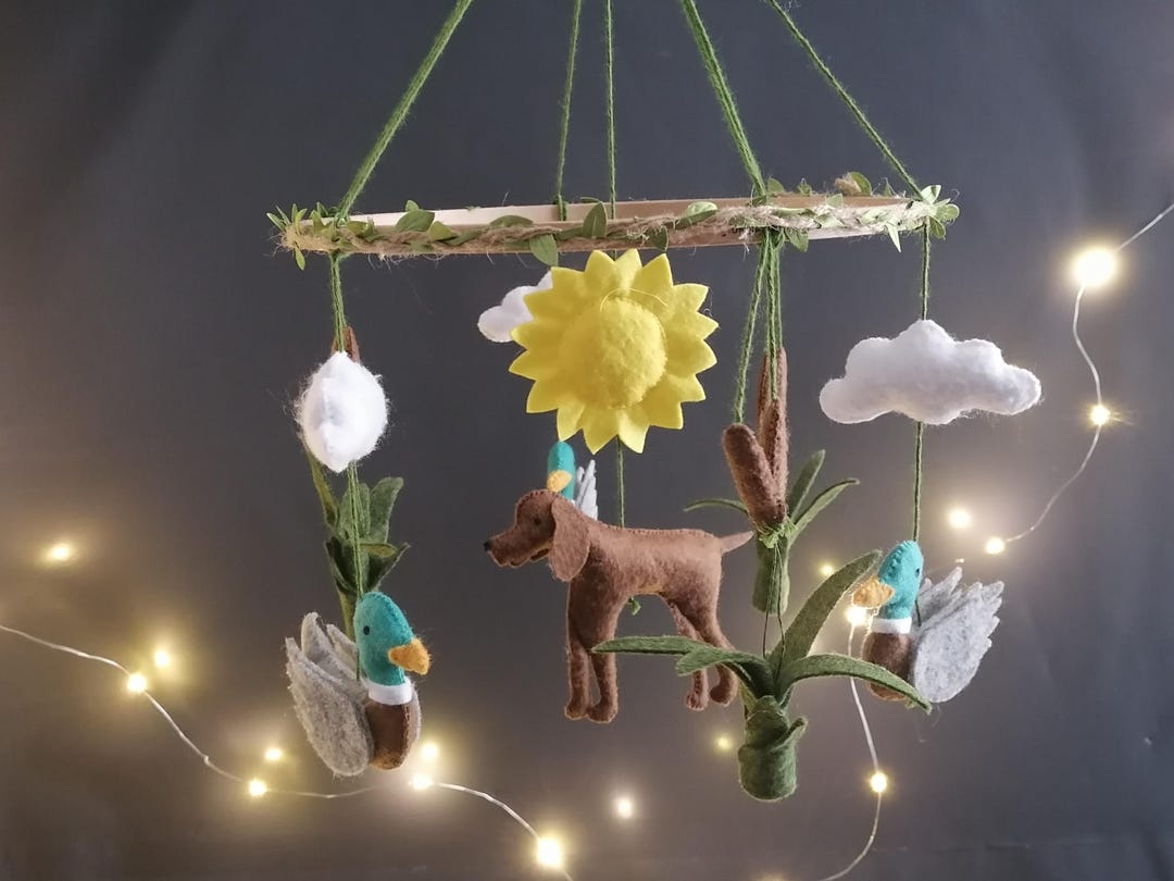 Duck Mobile for Crib,hunting Crib Mobile,mallard Duck Dog Baby Mobile ...