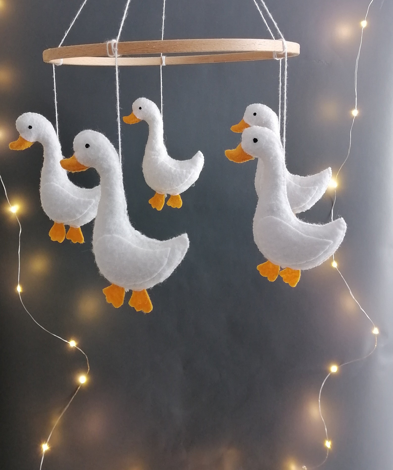 Goose Mobile for Crib,felt Geese Cot Mobile,duck Baby Mobile, Nursery ...