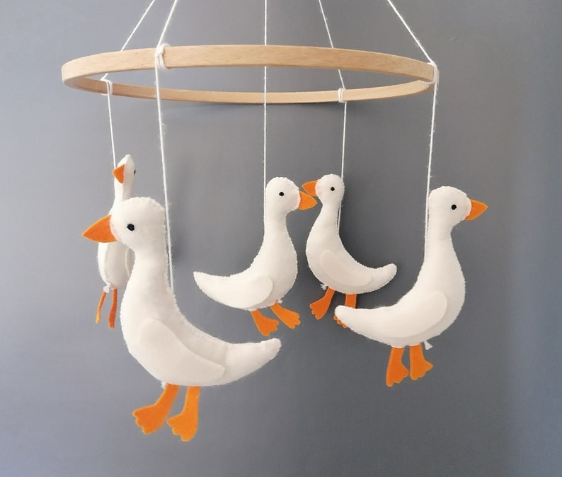 Goose Mobile for Crib,felt Geese Cot Mobile, Duck Baby Mobile, Nursery ...