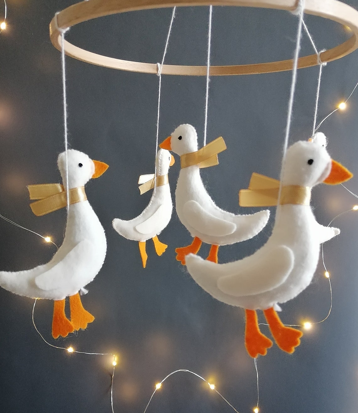 Geese Mobile for Crib,felt Goose Cot Mobile, Duck Baby Mobile, Nursery ...