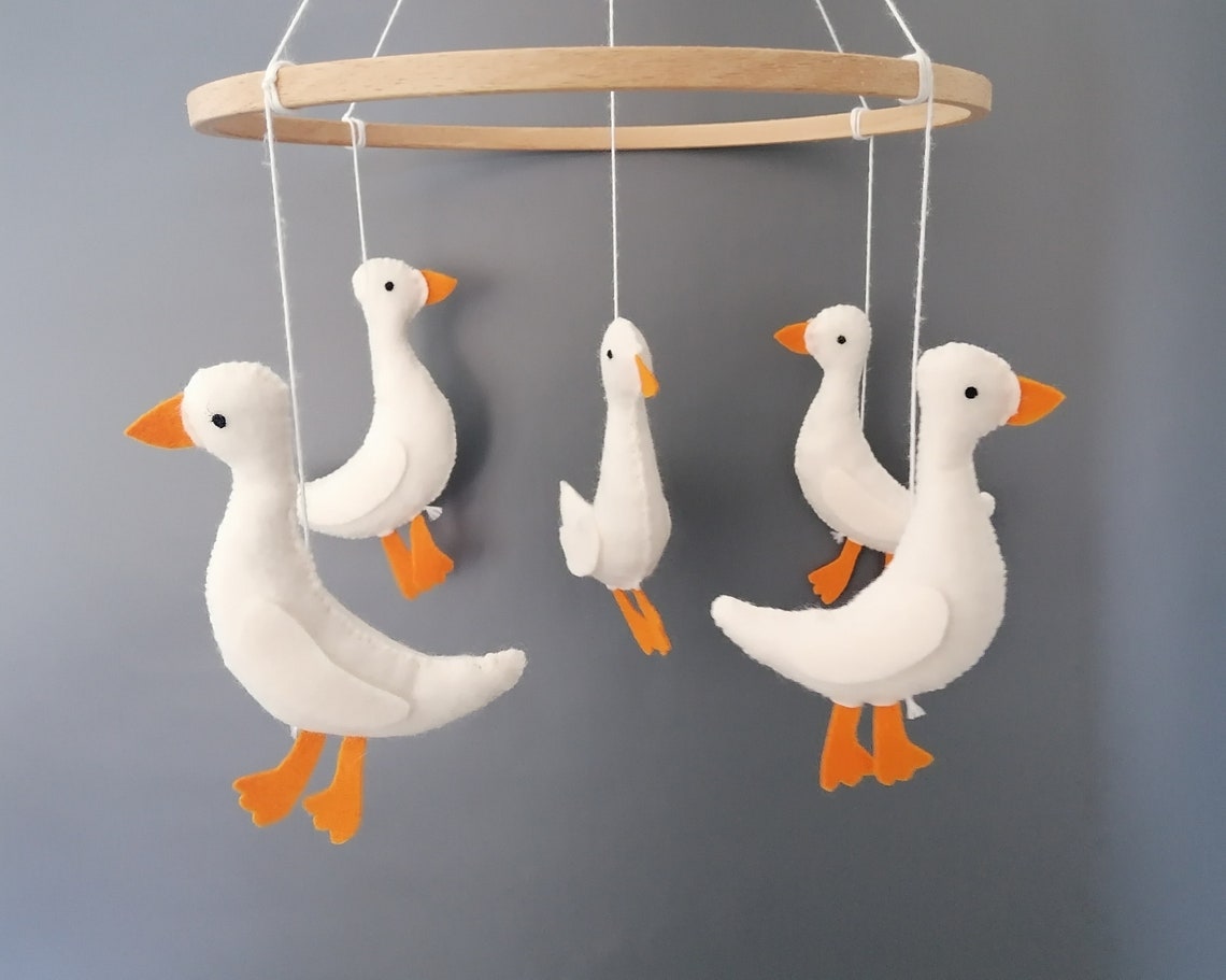 Goose Mobile for Crib,felt Geese Cot Mobile, Duck Baby Mobile, Nursery ...